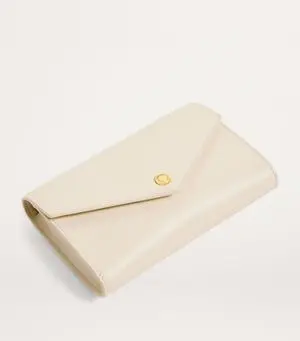 Harrods Leather Chain Wallet - Beige