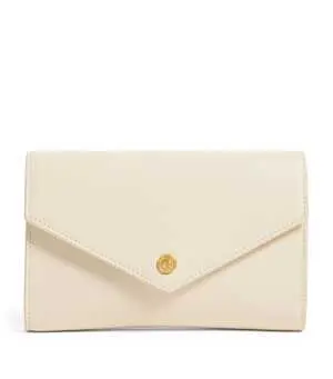 Harrods Leather Chain Wallet - Ivory