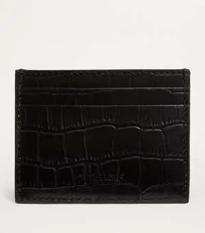 Harrods Croc-embossed Leather Card Holder