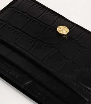 Harrods Croc-embossed Leather Card Holder