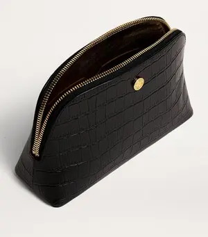 Harrods Small Croc-embossed Leather Cosmetics Bag