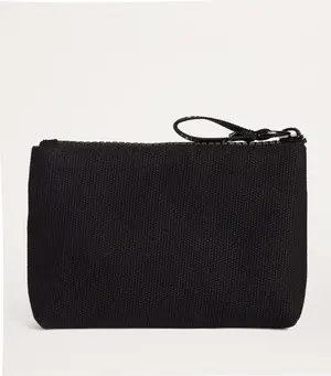 Harrods Cotton Logo Coin Purse - Black