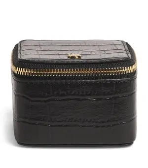 Harrods Small Leather Trinket Box - Black