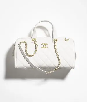 Chanel Large Bowling Bag White