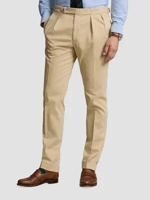 Polo Ralph Lauren Pleated Gart-dyed Trousers - Tan