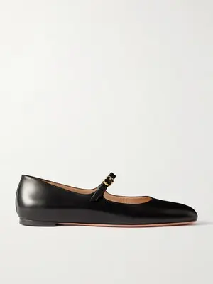 Bally Banya Leather Mary Jane Ballet Flats - Black