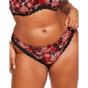 ADORE ME Nare Thong Panties - Floral Black
