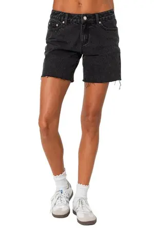 Edikted Raw Edge Hem Shorts For Women