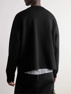 Loewe Logo-jacquard Cotton-blend Sweater - Black