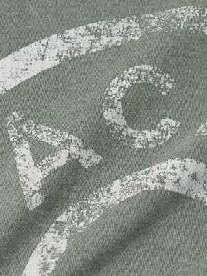 Acne Studios Exford Distressed Logo-print Cotton-blend Jersey T-shirt