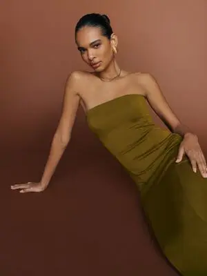 REFORMATION Amber Knit Midi Dress