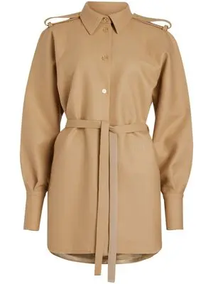 PATOU Mini Shirt Dress - Neutrals