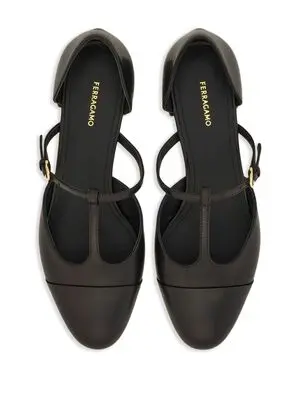 FERRAGAMO T-strap Ballet Pumps