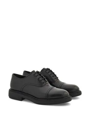 FERRAGAMO Cap-toe Leather Derby Shoes