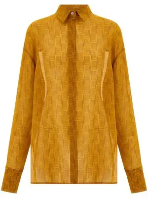FERRAGAMO Gancini Shirt - Yellow