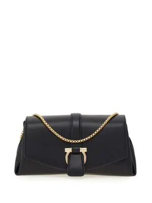 FERRAGAMO Small Front-flap Shoulder Bag - Black