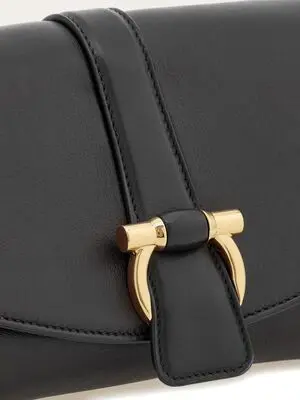 FERRAGAMO Small Front-flap Shoulder Bag - Black