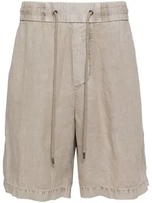 JAMES PERSE Straight-leg Linen Shorts - Neutrals