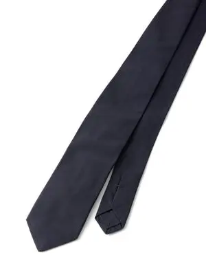 Prada Pointed-tip Silk Tie - Blue