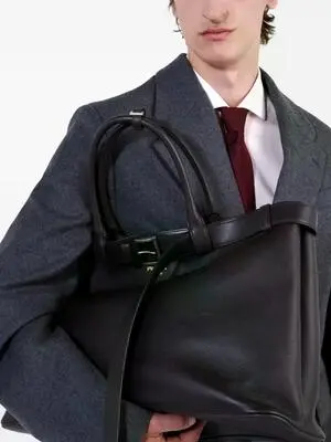 Prada Buckle Leather Tote
