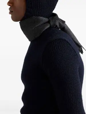 Prada Hooded Wool Jumper