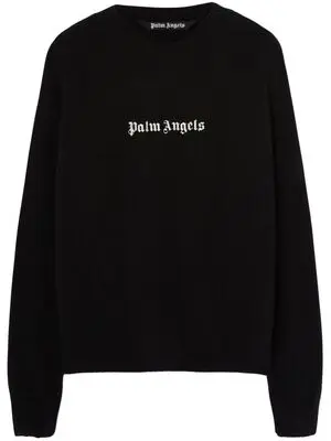 Palm Angels Logo-print Crew-neck Jumper