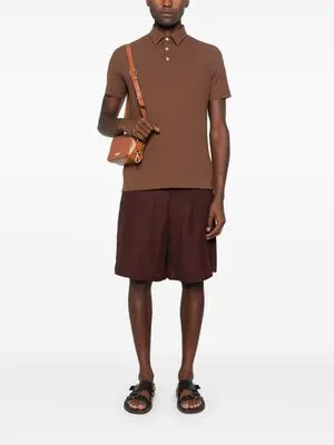 ZANONE Cotton Polo Shirt - Brown