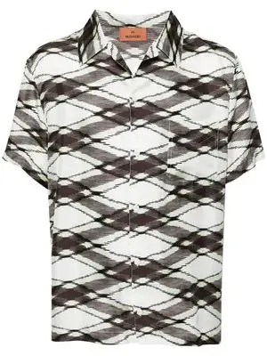 Missoni Patterned Silk Short Sleeve Shirt