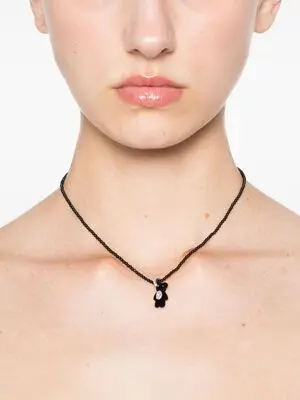 YVMIN Teddy Bear-motif Necklace - Black