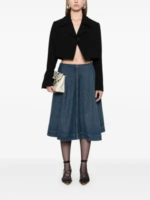 Khaite Renta Denim Midi Skirt