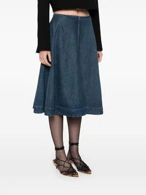 Khaite Renta Denim Midi Skirt
