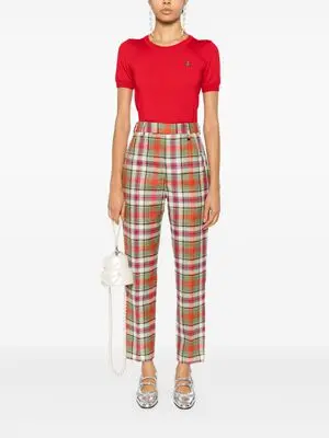 VIVIENNE WESTWOOD Checked Cigarette Trousers