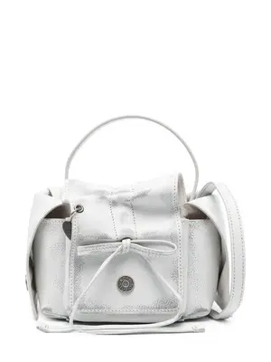 Acne Studios Logo-pendant Leather Mini Bag - Grey