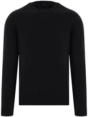 ROBERTO COLLINA Crew-neck Merino Jumper - Black