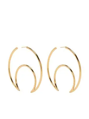 MARINE SERRE Moon Hoop Earrings - Gold