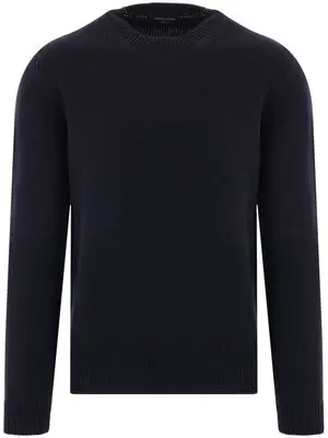 ROBERTO COLLINA Crew-neck Merino Jumper - Blue