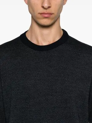 ZANONE Wool Crew-neck Sweater - Blue