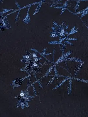 Shanghai Tang Sequin-embellished Embroidered Tunic Dress