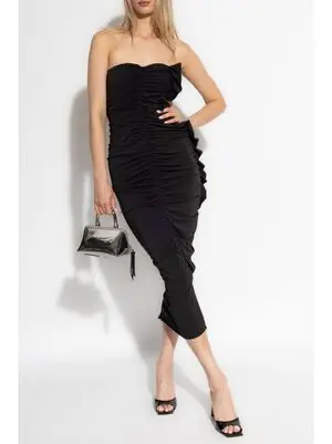 Attico Ruched Midi Dress