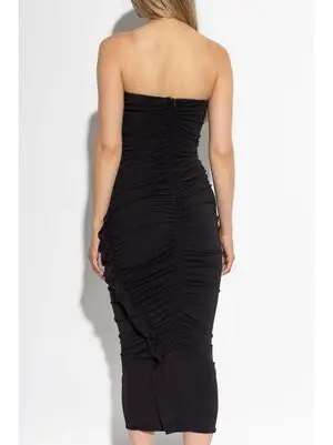 Attico Ruched Midi Dress
