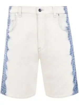 Fendi Bleached Denim Shorts - White