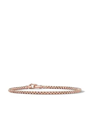 David Yurman David Yurman 18kt Rose Gold Box Chain Bracelet Pink
