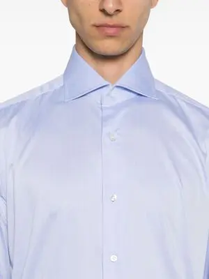 BARBA NAPOLI Cotton Shirt - Blue