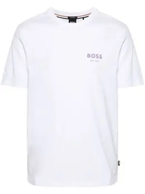 BOSS Rubber Logo Cotton T-shirt - White