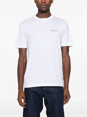 BOSS Rubber Logo Cotton T-shirt - White