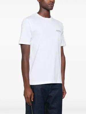 BOSS Rubber Logo Cotton T-shirt - White