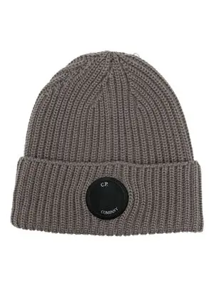 C.P. COMPANY Lens-detail Beanie - Brown
