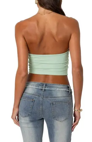 EDIKTED Ruched Strapless Top