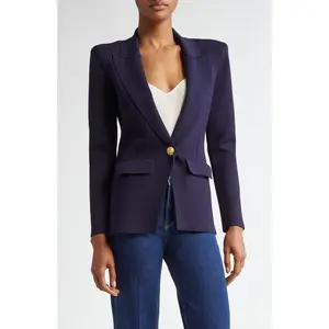 L'Agence Chamberlain Knit Blazer Midnight/gold