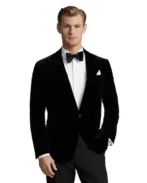 Polo Ralph Lauren Tailored Velvet Jacket - Black